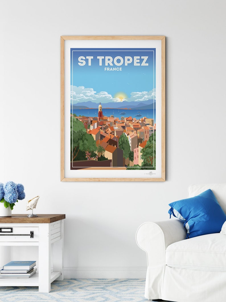 St Tropez France Poster Print - Etsy