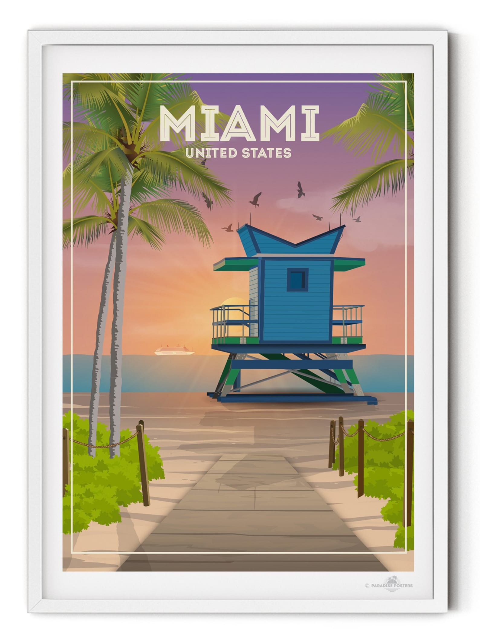 Miami Poster Print | Etsy