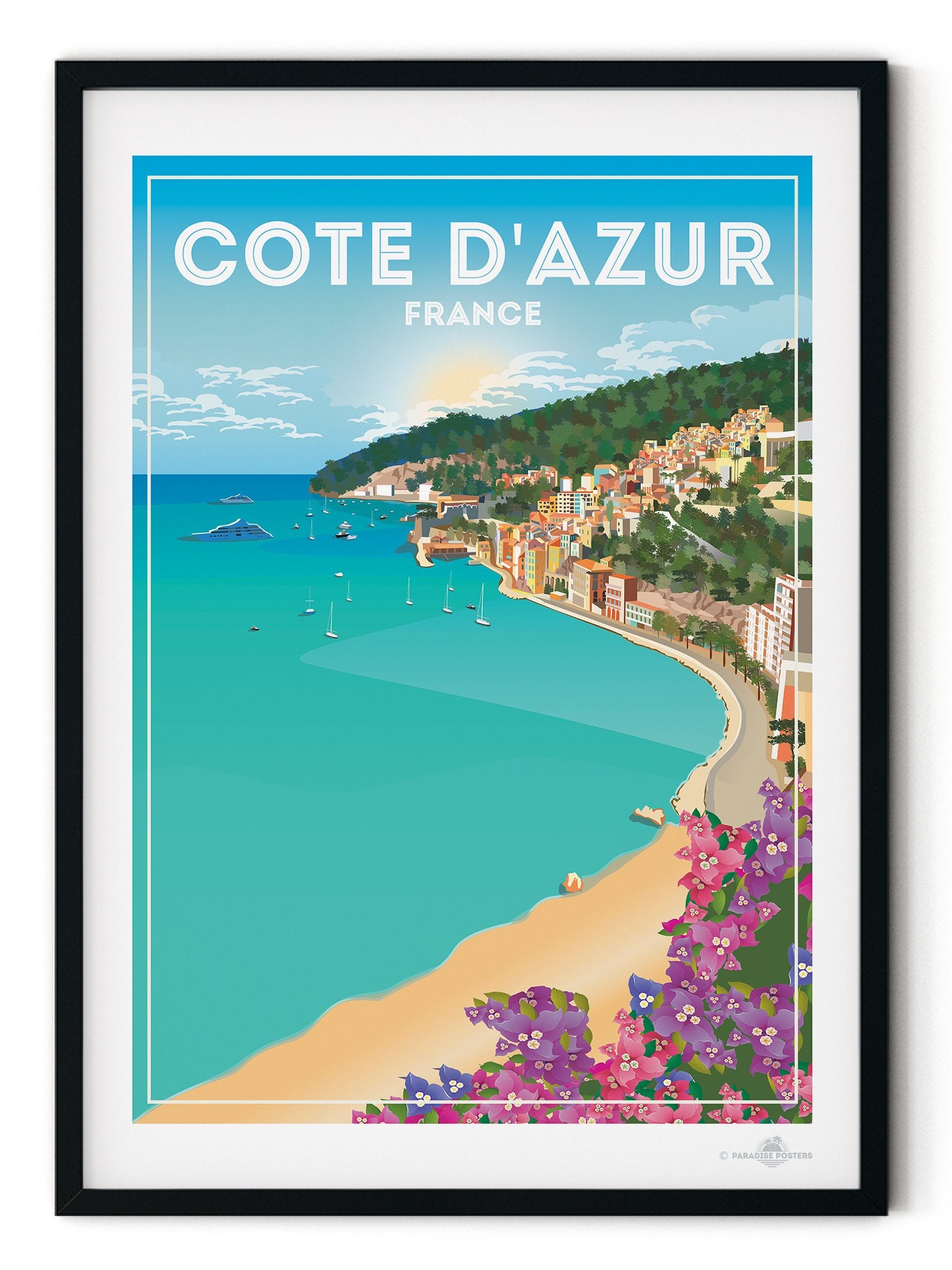 Cote D'azur France Poster Print - Etsy UK