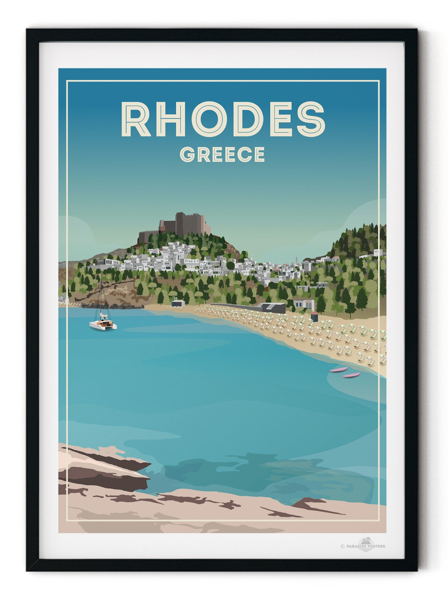 Rhodes Greece Poster Print - Etsy UK