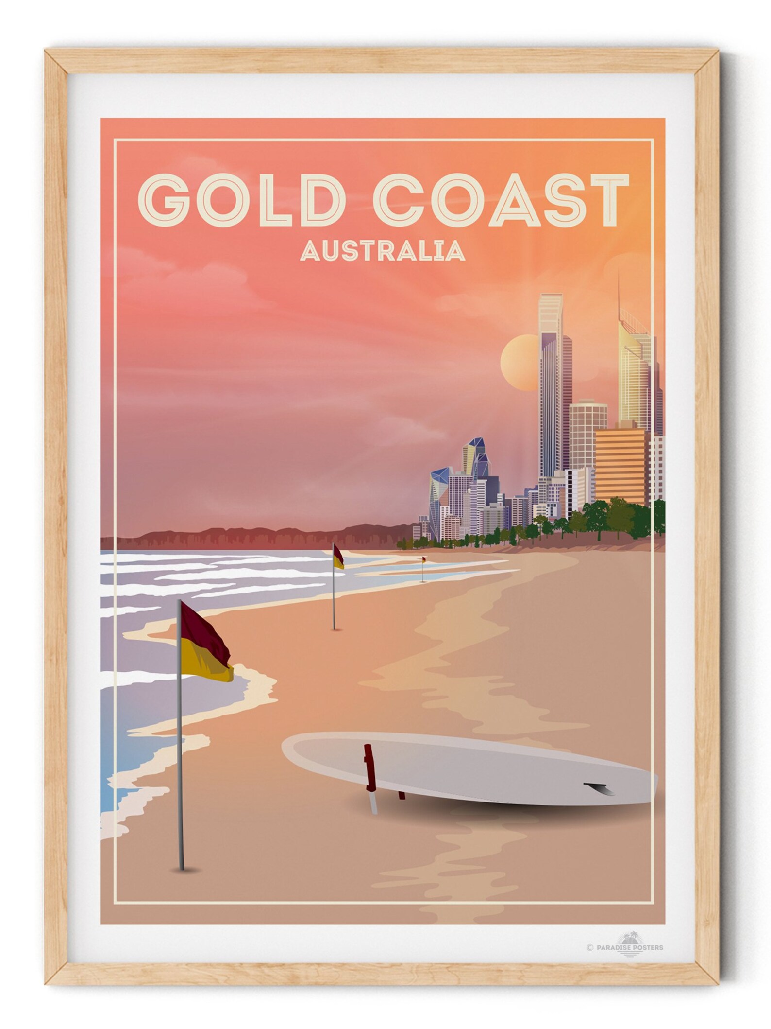 Gold Coast Australia poster print | Etsy