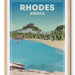 Rhodes Greece Poster Print - Etsy UK