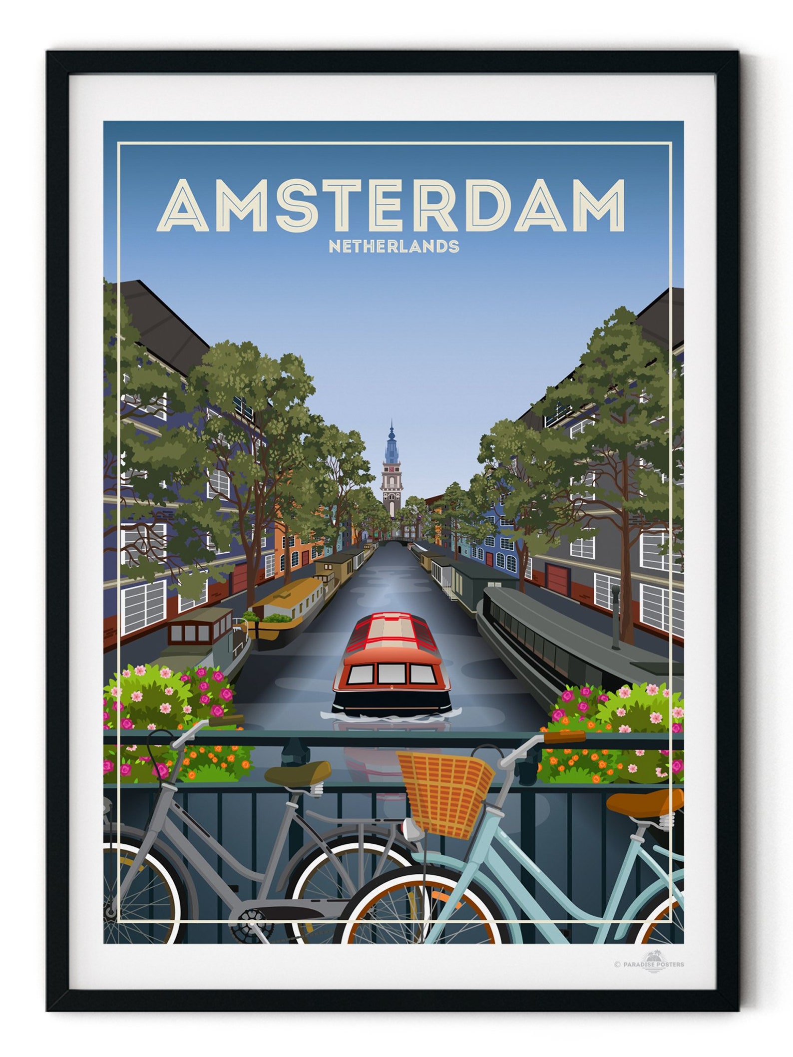 Amsterdam Netherlands Poster Print | Etsy UK