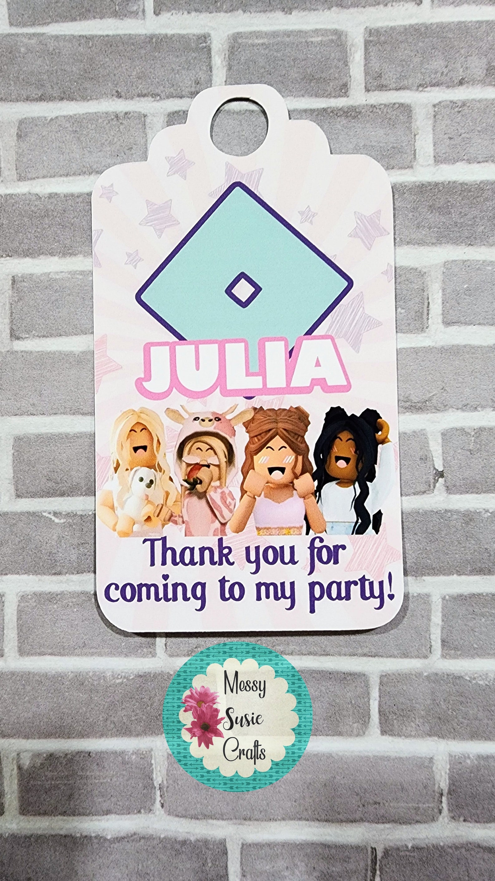 Roblox Tags Thank You Tags Roblox Girls Birthday Roblox - Etsy