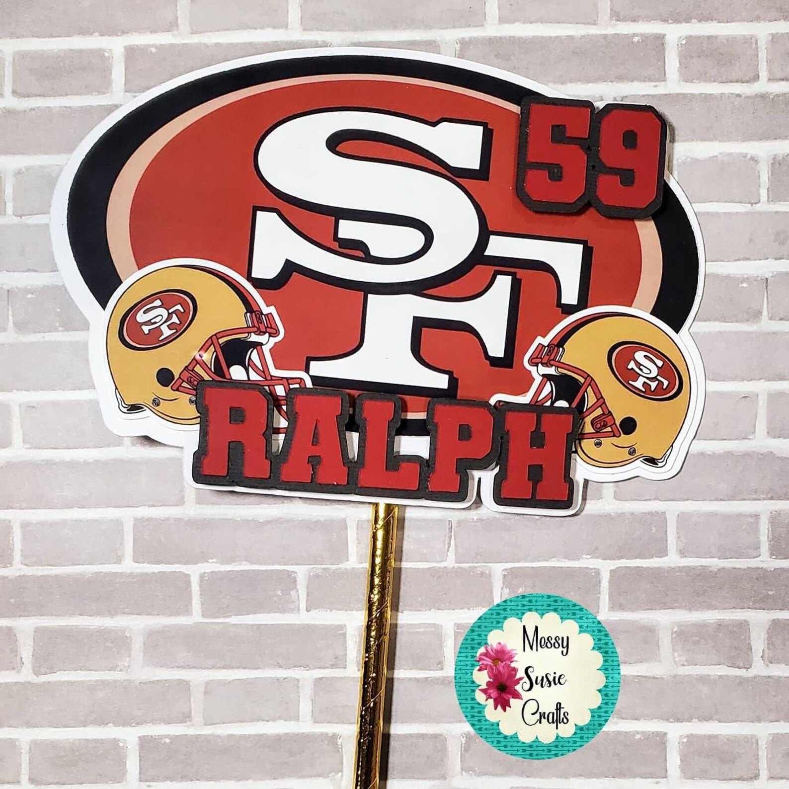 49ers Cake Topper 49ers Cupcake Toppers 49ers Birthday - Etsy UK
