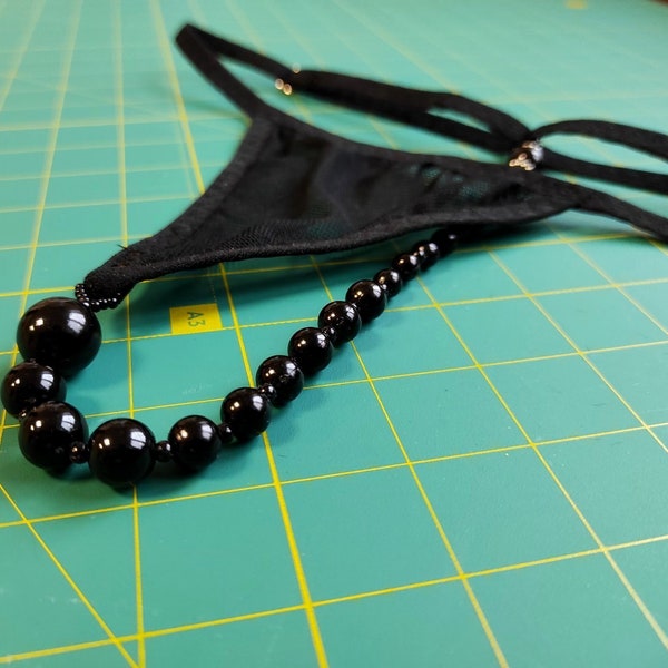 See Through Mesh Extreme Micro G String Pearls Micro Thong - Etsy Canada