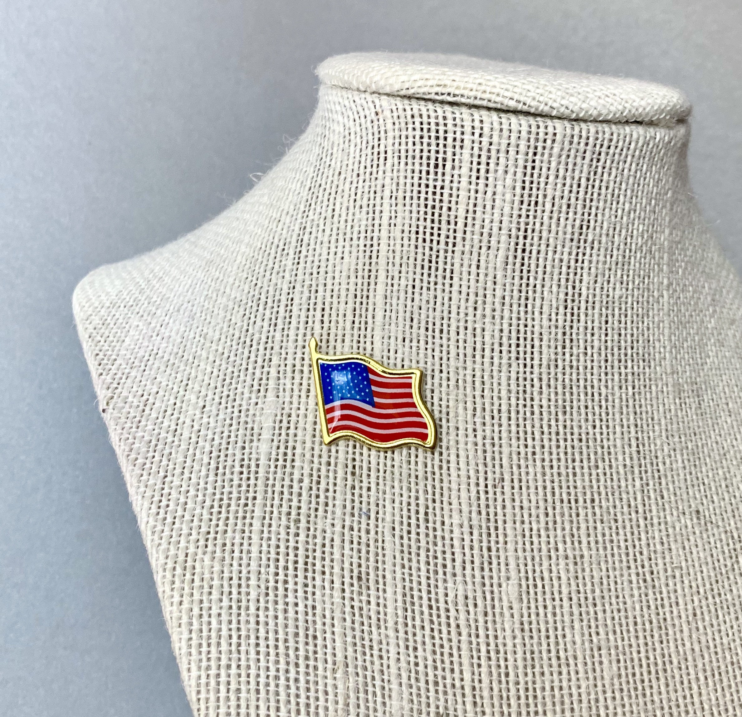 Vintage American Flag Pin Gold Tone Small Miniature Lapel | Etsy