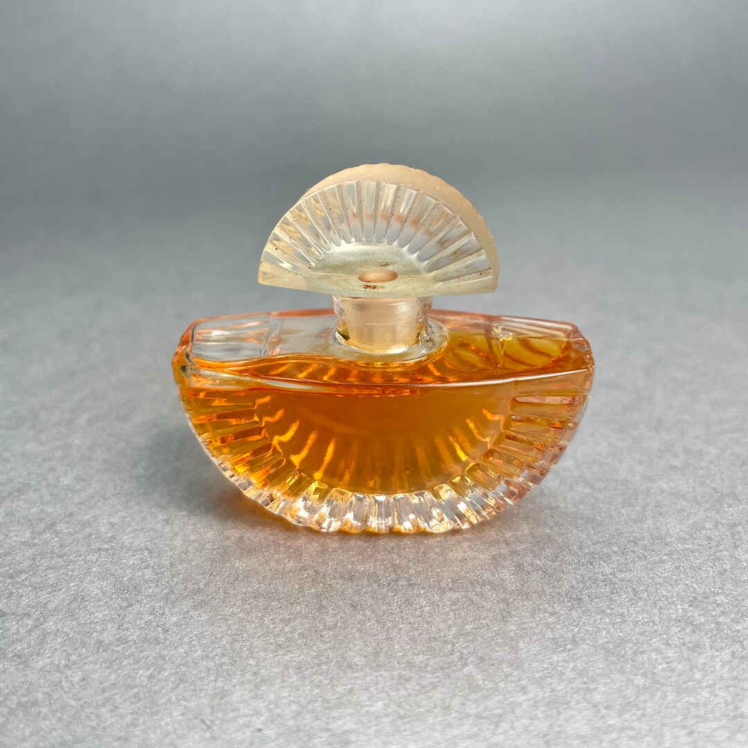 Vintage Rare Gold Parfume, Full Glass Mini Sample Size Fan Shape Bottle ...