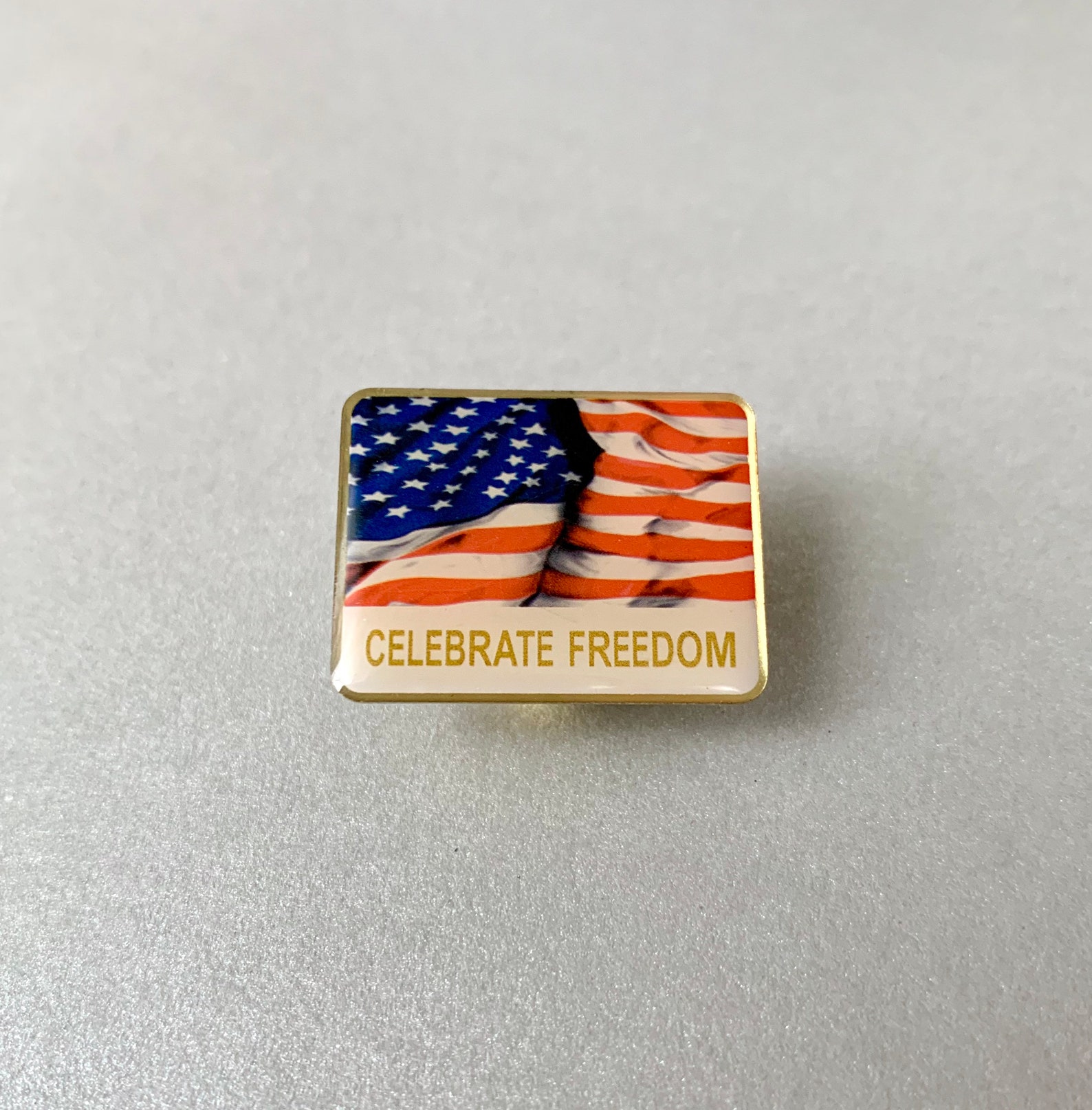 Vintage American Flag Pin Gold Tone Small Miniature Lapel - Etsy