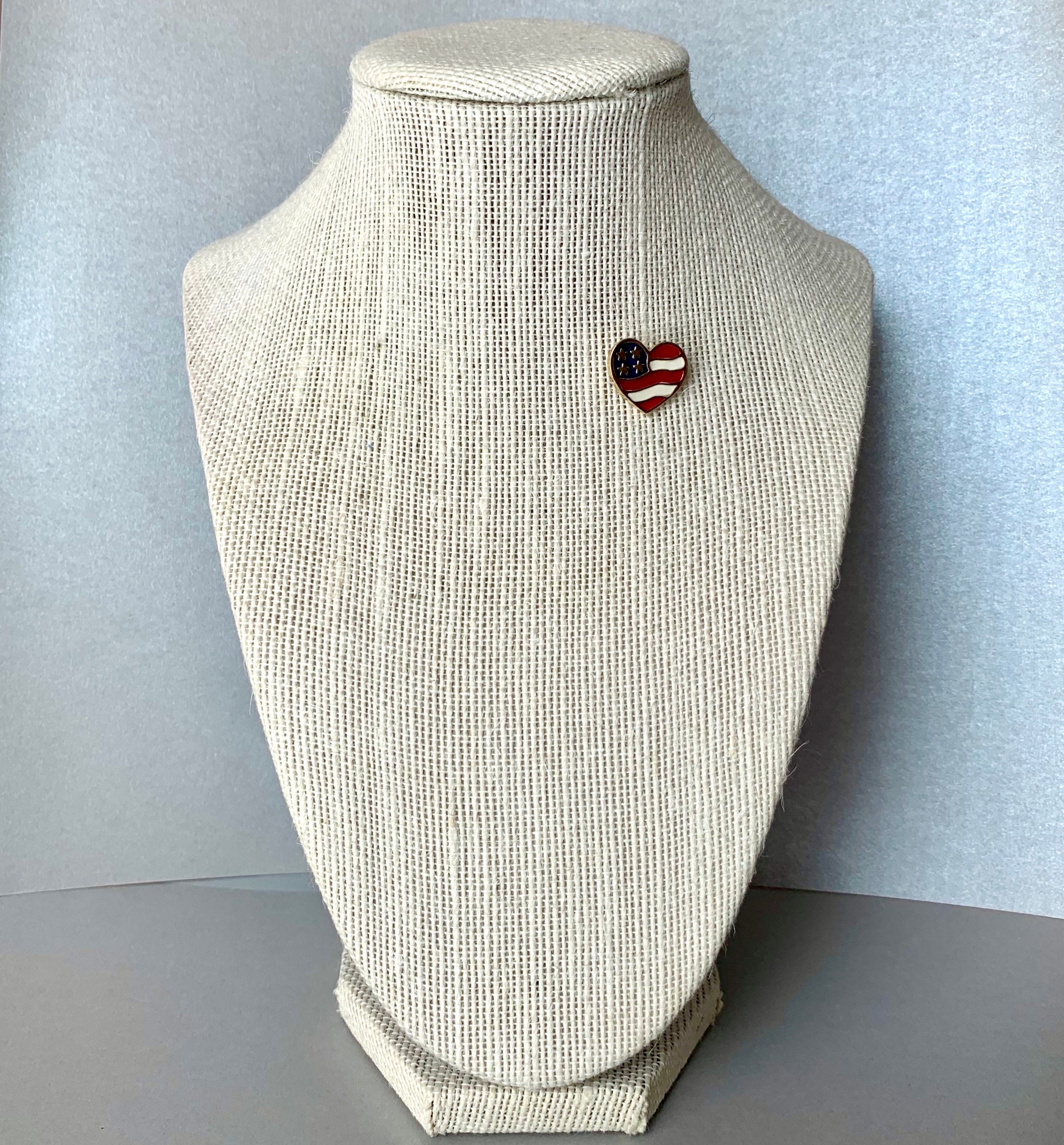 Vintage Avon Heart American Flag Pin Gold Tone Small Lapel - Etsy