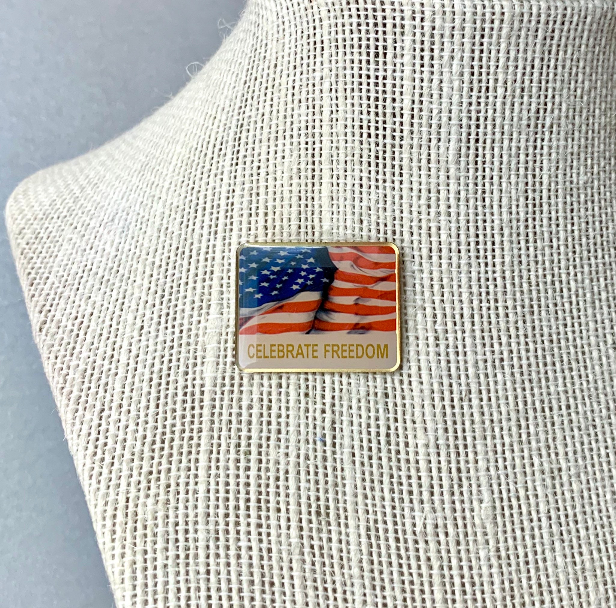 Vintage American Flag Pin Gold Tone Small Miniature Lapel - Etsy