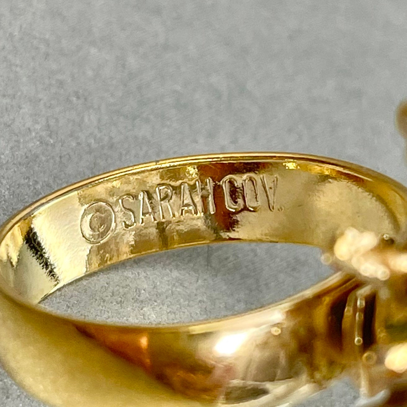 Vintage Sarah Coventry Floral Ring Size 6 Gold Tone Opal - Etsy