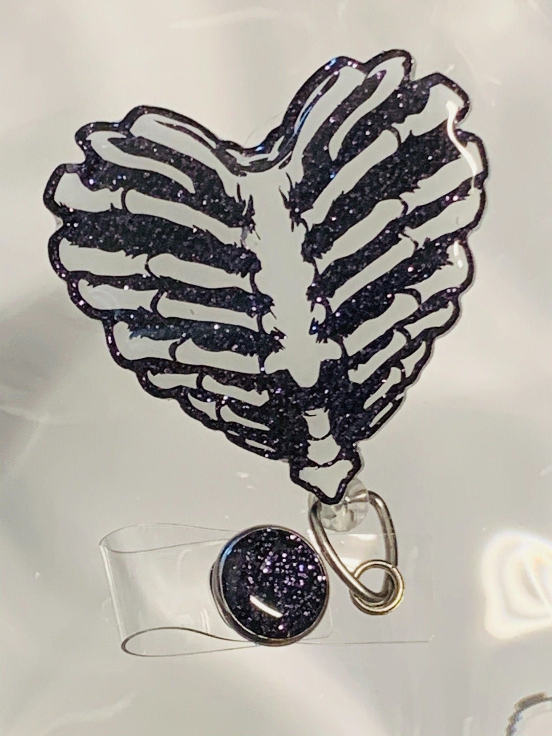 Heart Shaped Rib Cage, Retractable Swivel Alligator Clip, Nurse, Ortho ...