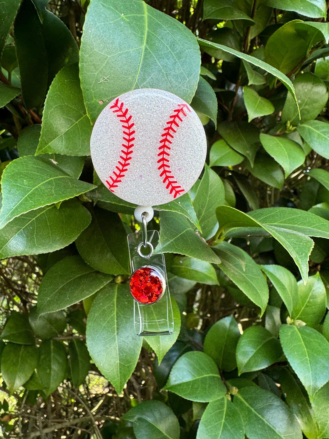 Baseball Badge Reel, Retractable Swivel Alligator Clip, Medical, Office ...