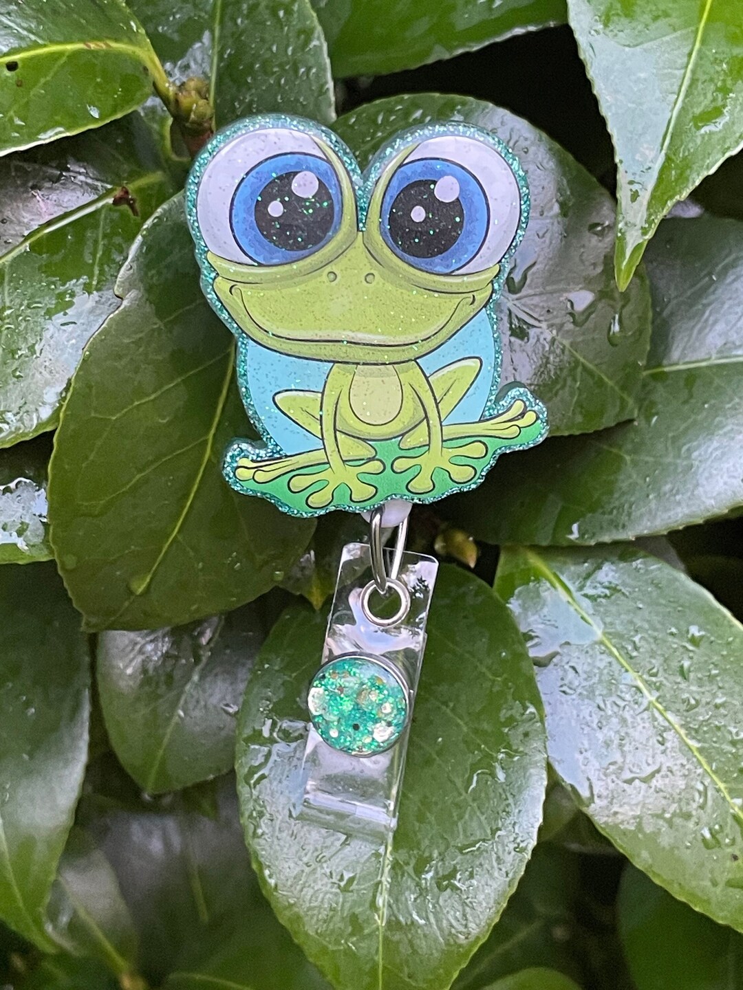 Frog Badge Reel: Retractable Swivel Alligator Clip, 2”, Nurse, Pharmacy ...