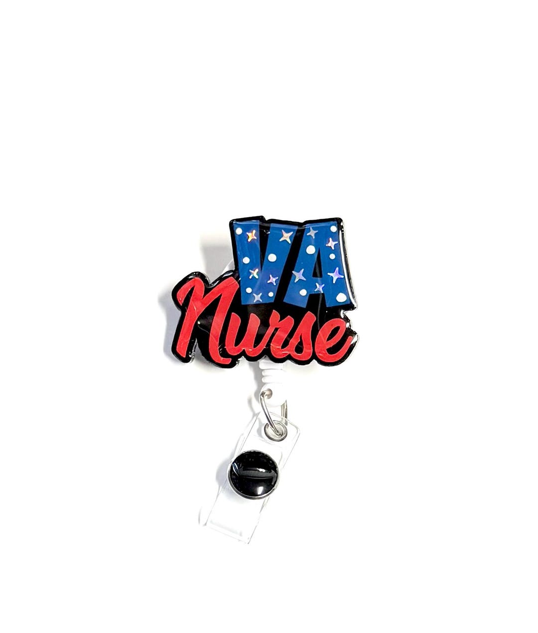 VA Nurse Badge Reel: Retractable Alligator Clip, Veteran - Etsy
