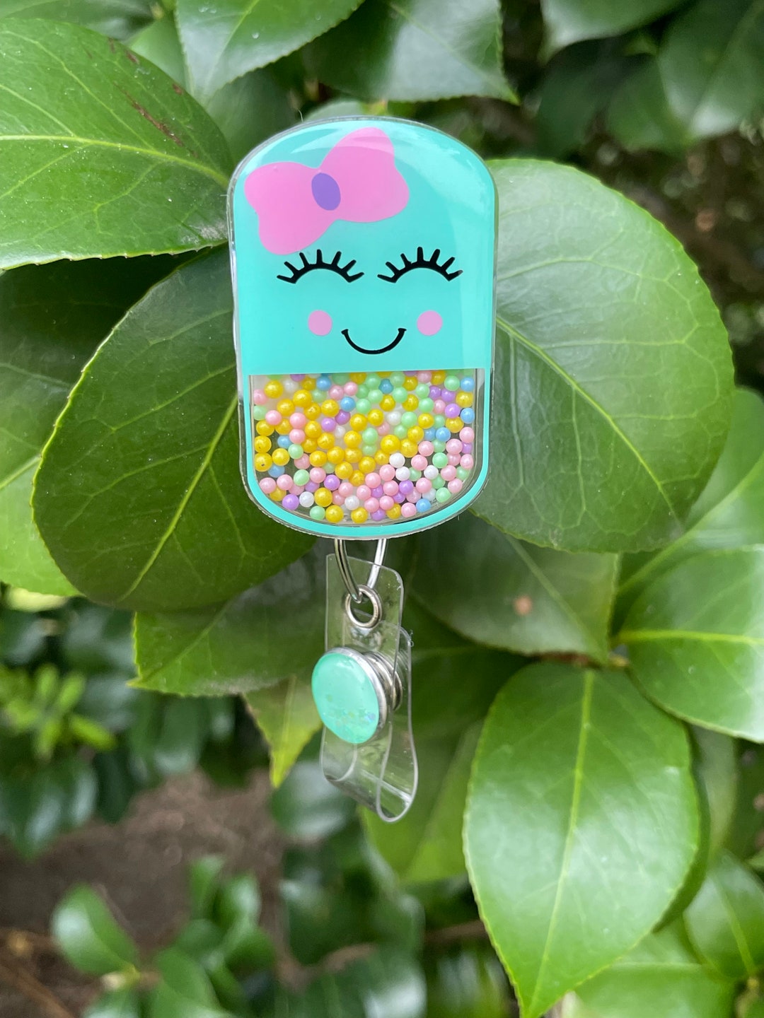 Pill Shaker Retractable Badge Reel, Pharmacy, Nurse, Medical, Cute - Etsy