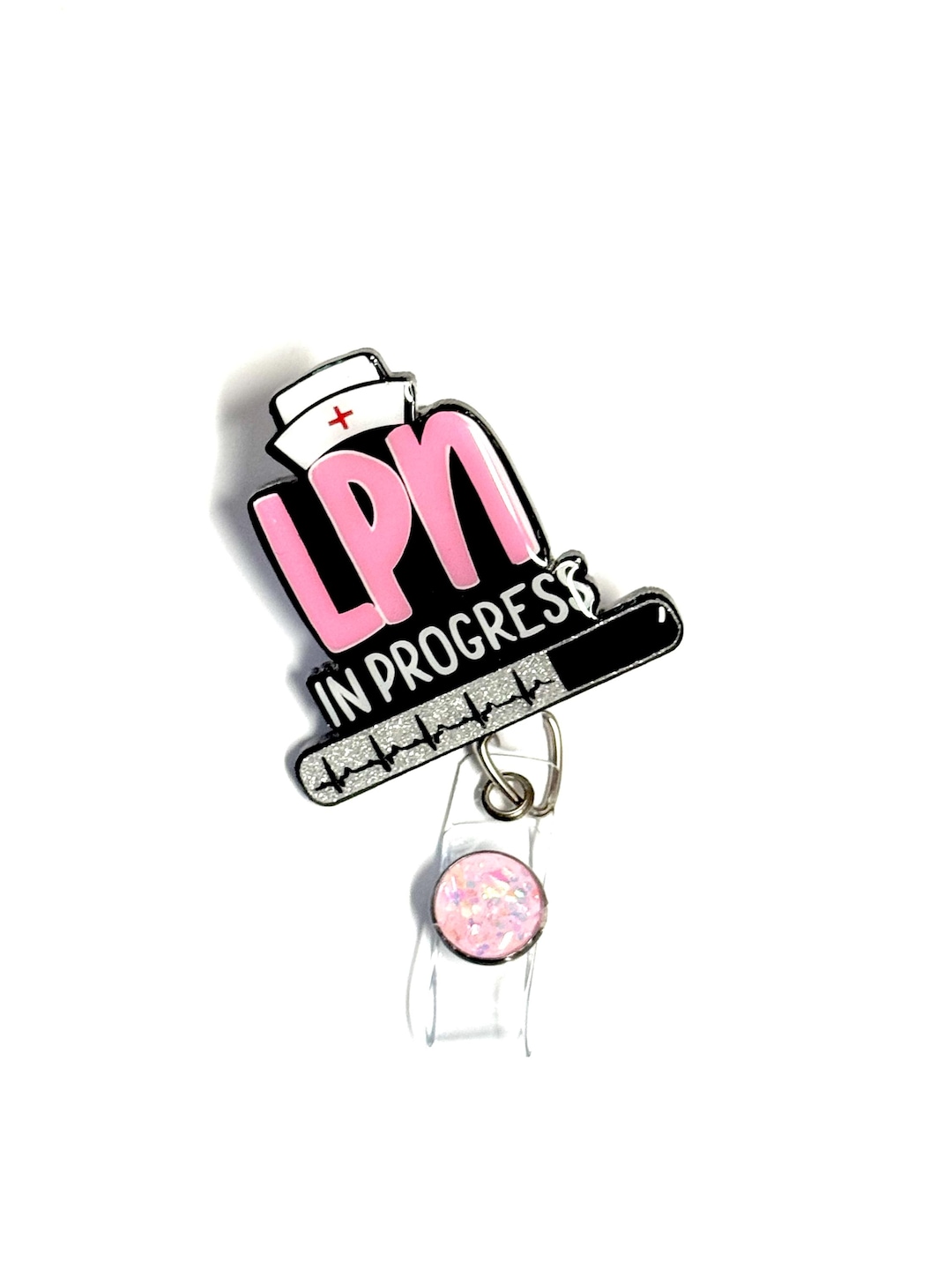 LPN in Progress Badge Reel: Retractable Swivel Alligator Clip, 2”, LPN ...