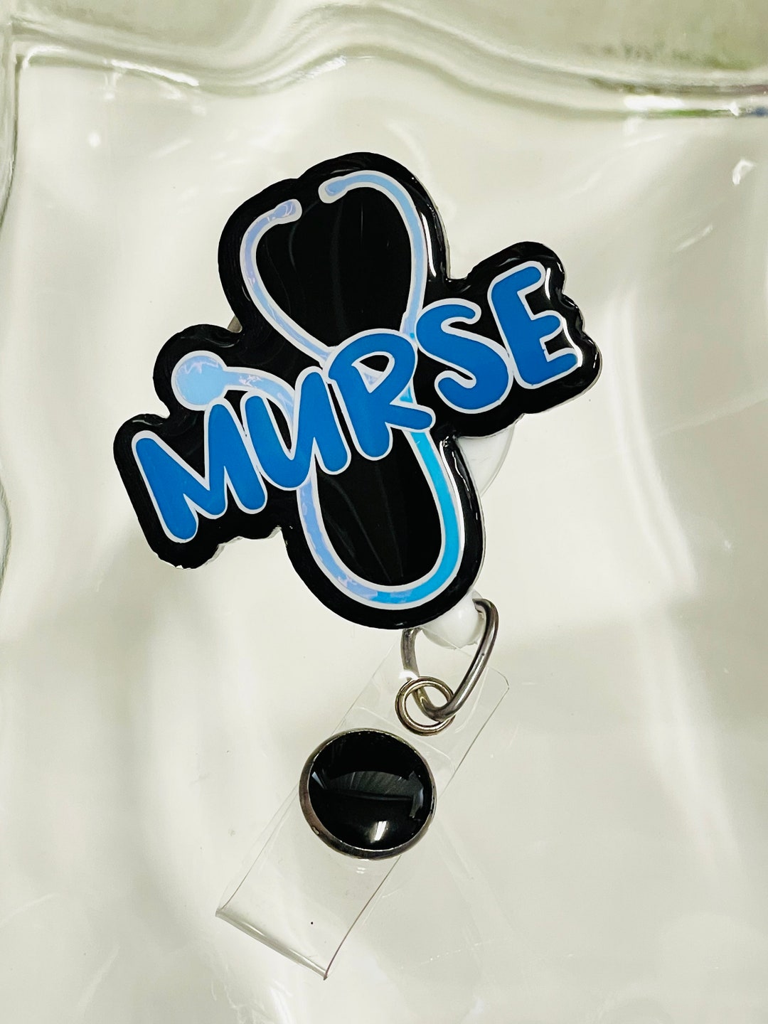 MURSE Badge Reel, Male Nurse Badge Reel, Retractable Swivel Alligator ...