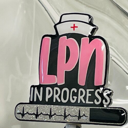 LPN in Progress Badge Reel Retractable Swivel Alligator Clip - Etsy