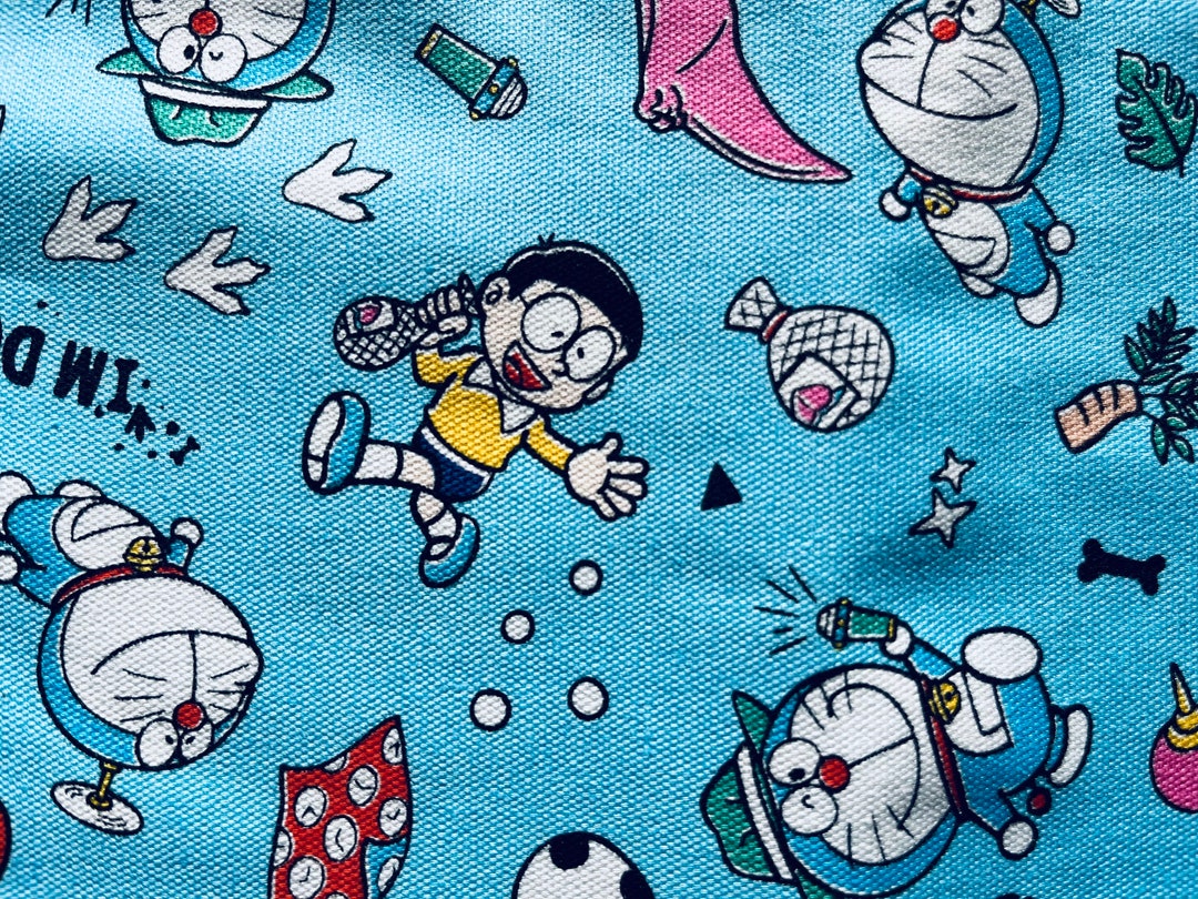 106cm X 60cm | Doraemon | Japanese Fabric Clothes | Crafting | Sewing ...