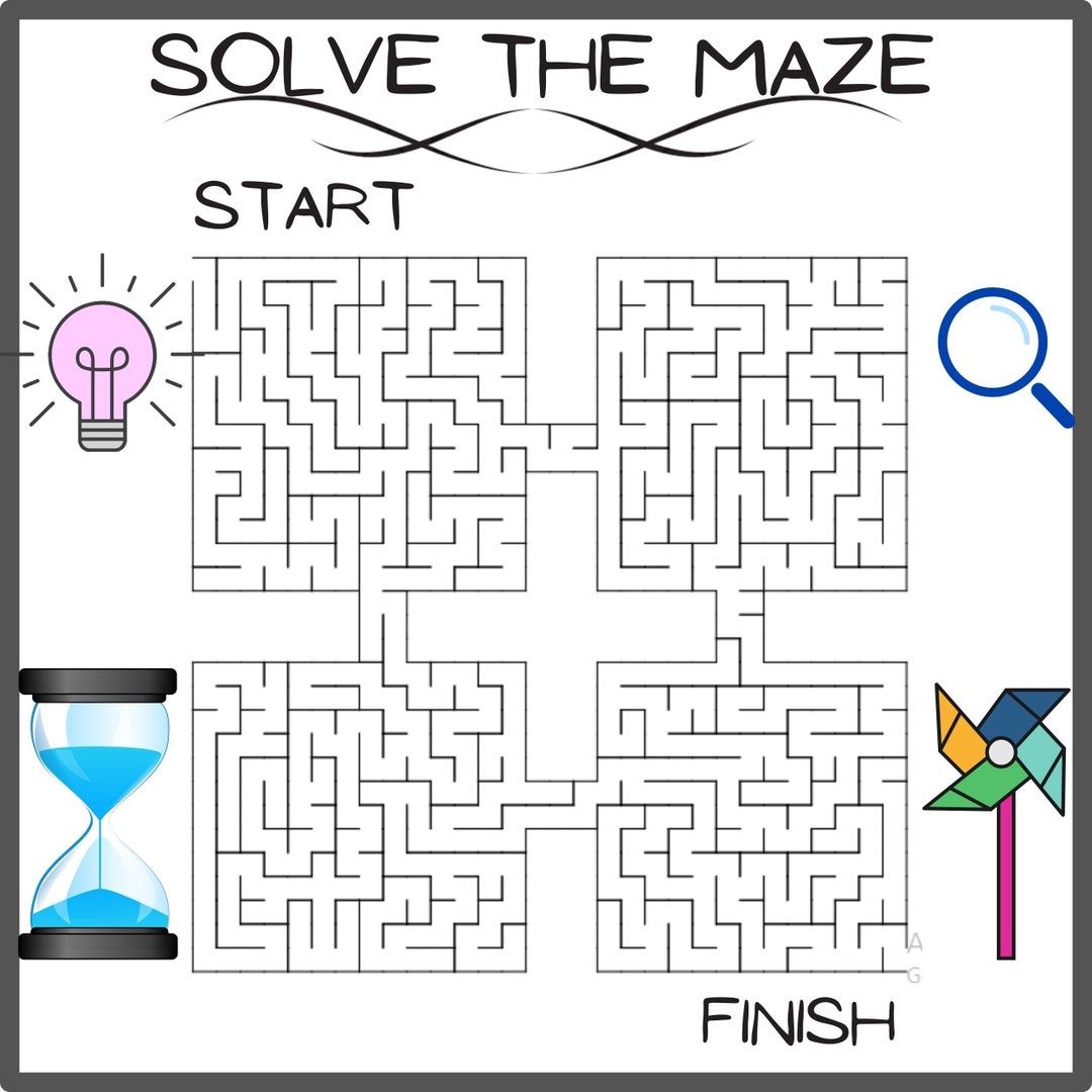 5 Colourfull Mazes for Children and 40 Very Very Hard Mazes for Adults ...