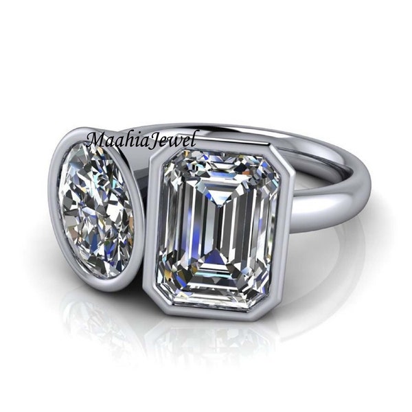 Two Stone Engagement - Etsy