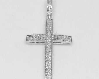 Diamond Shiny Cross Necklace - Etsy
