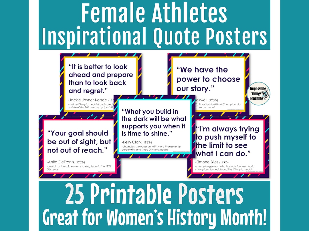 Women's History Month Posters for PE Classes and Coaching With ...