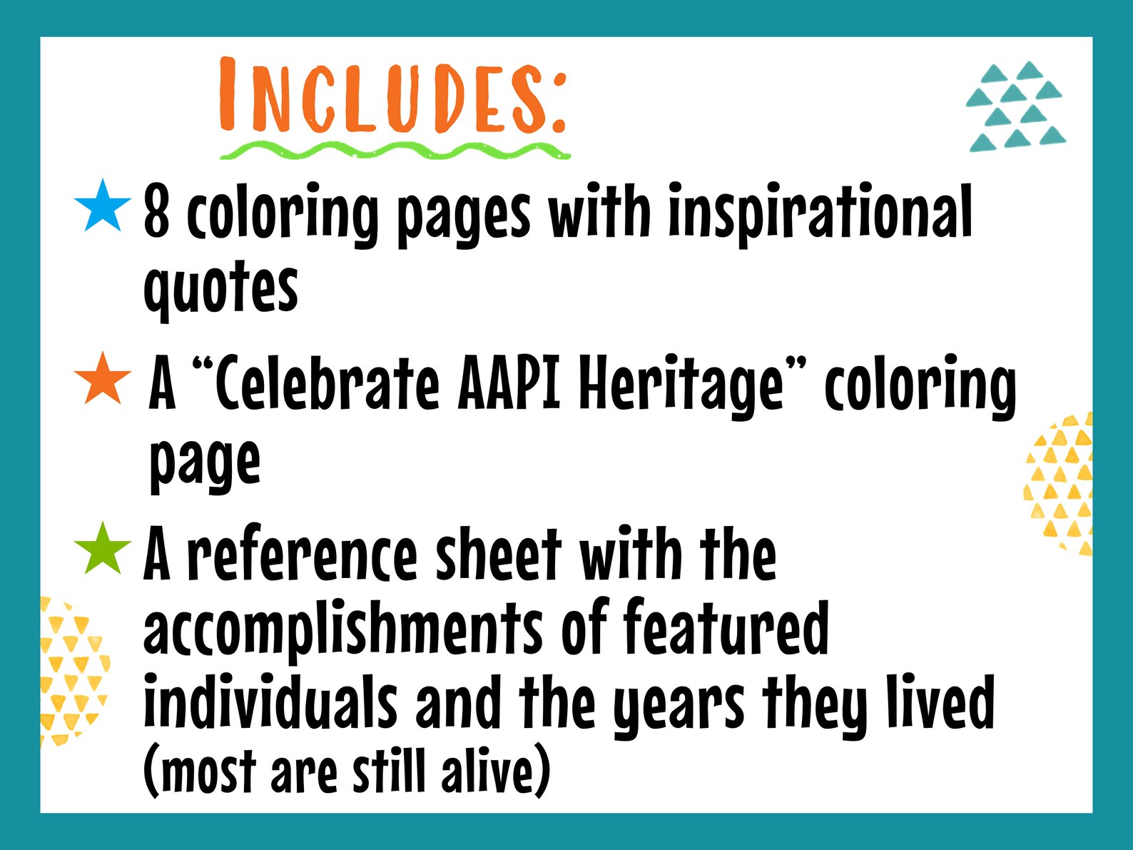 AAPI Heritage Month Coloring Pages: Printables for the Classroom With ...