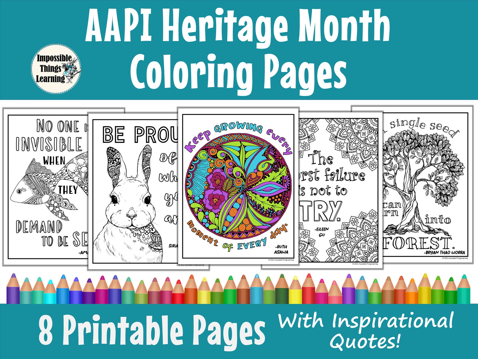 AAPI Heritage Month Coloring Pages: Printables for the - Etsy