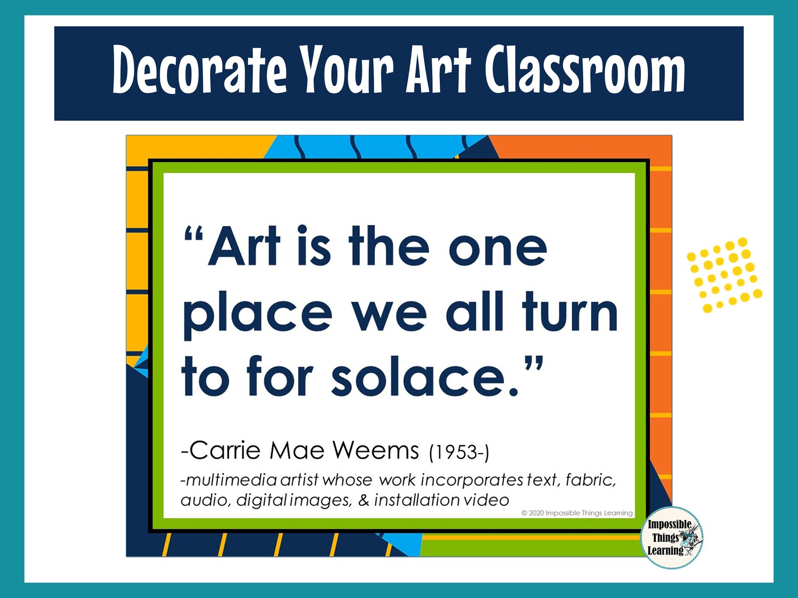 Black History Month Posters for the Art Classroom With Inspirational ...