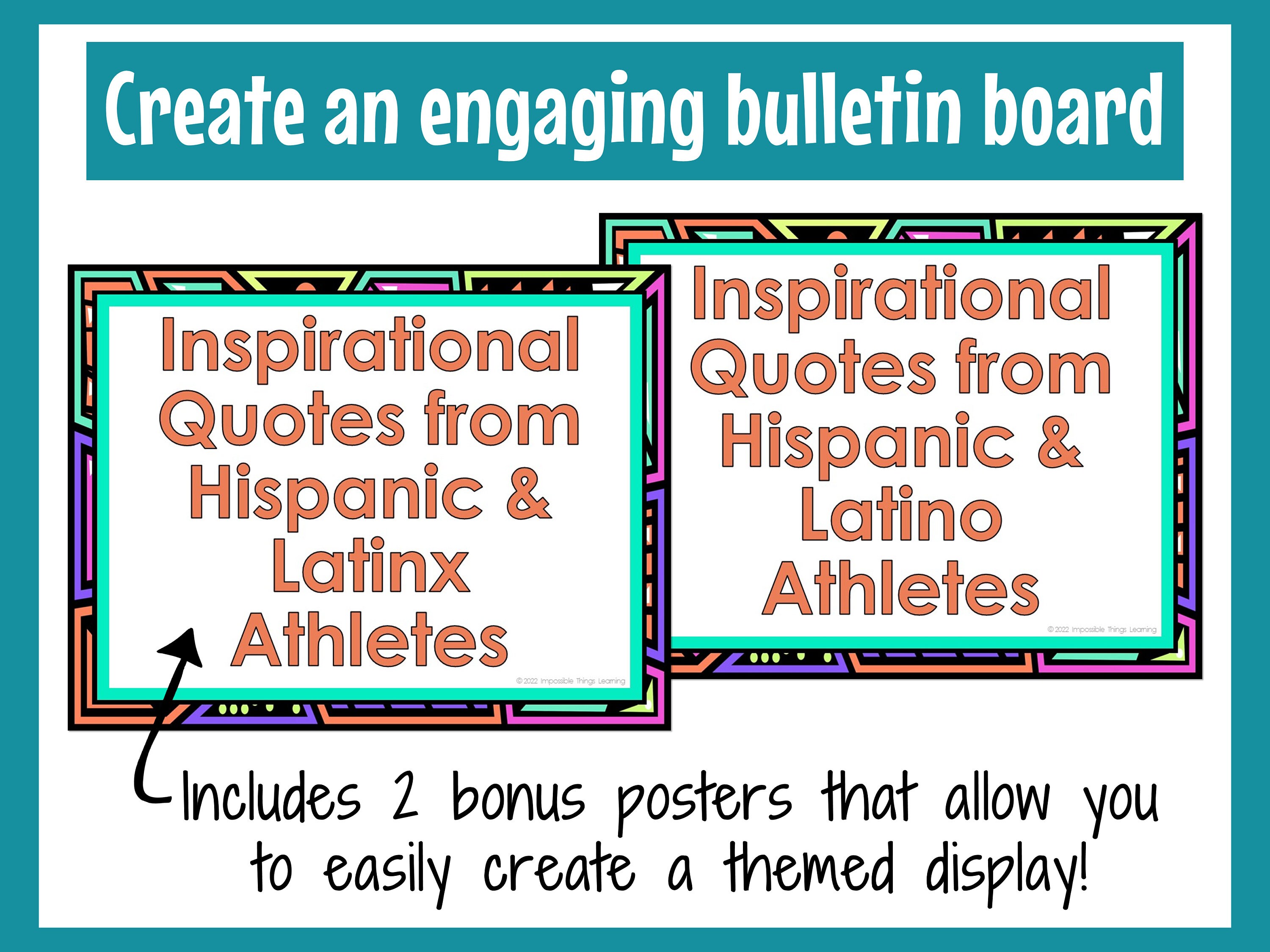 Hispanic Heritage Month Posters for PE Classrooms With Inspirational ...