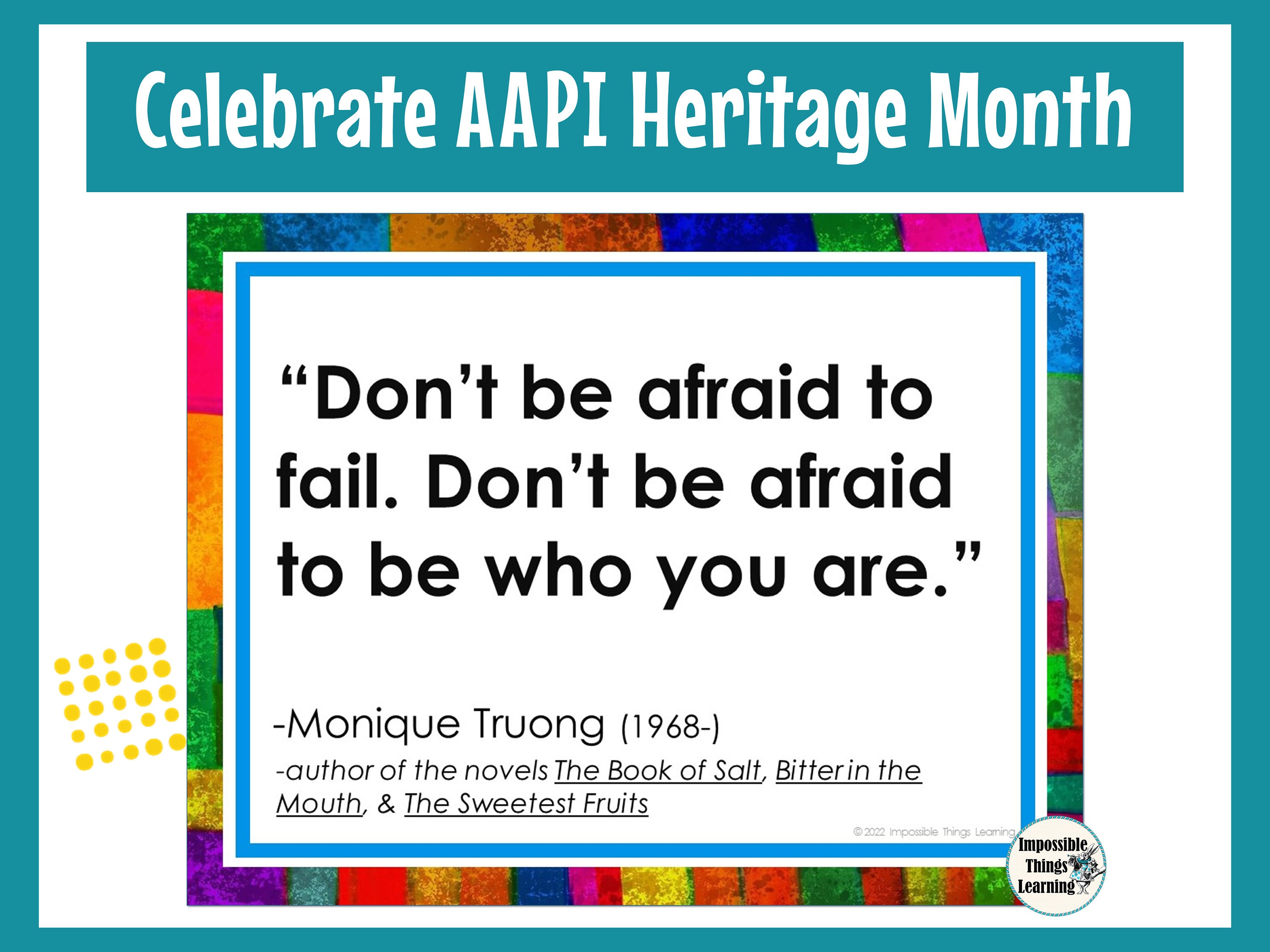 AAPI Heritage Month Posters, English Classroom Decor With Inspirational ...