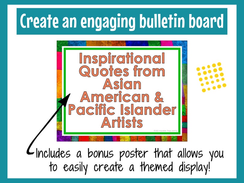 AAPI Heritage Month Posters for Art Classroom With Inspirational Quotes ...