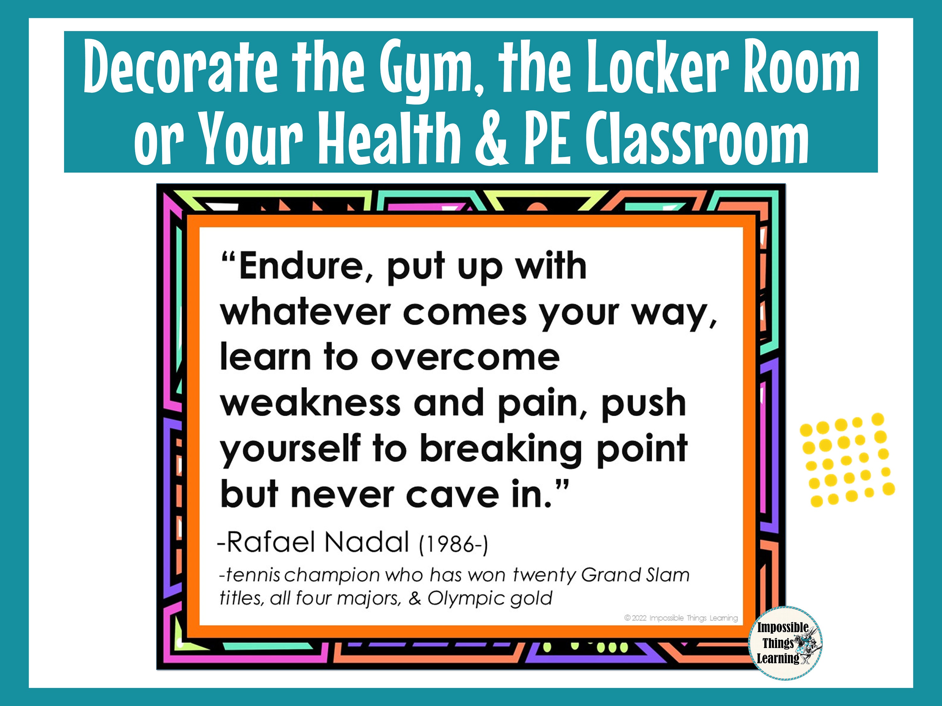 Hispanic Heritage Month Posters for PE Classrooms With Inspirational ...