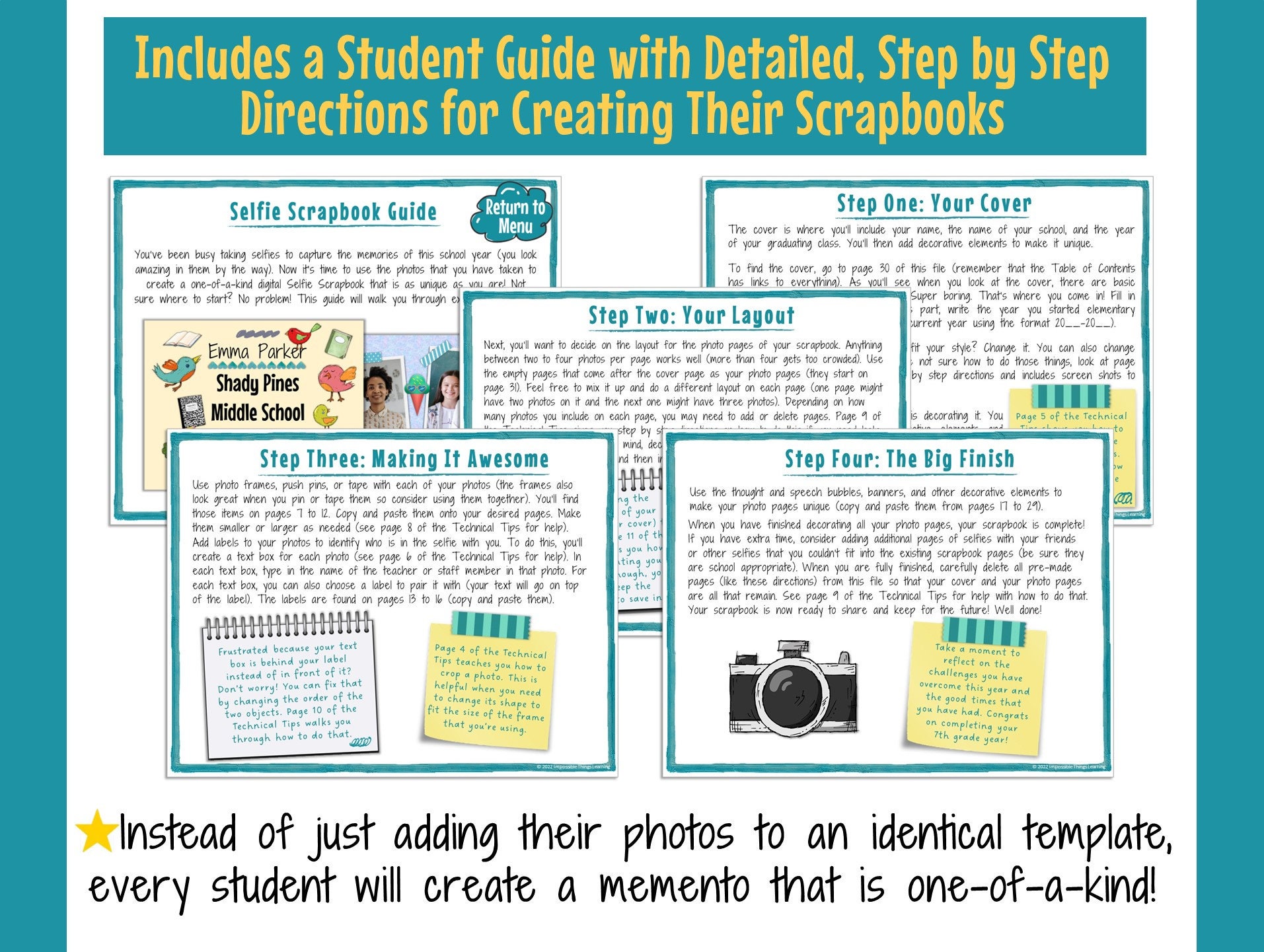 End of the Year Memory Book for 7th Grade, End of the Year Digital ...