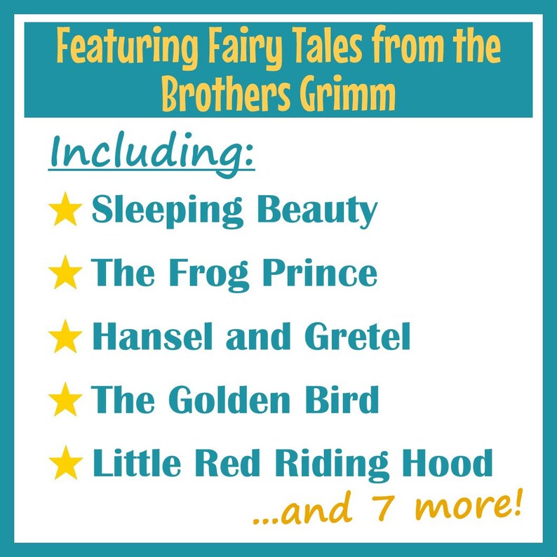 Fairy Tale Anagram Puzzles, Brothers Grimm Reading Activities for Early ...