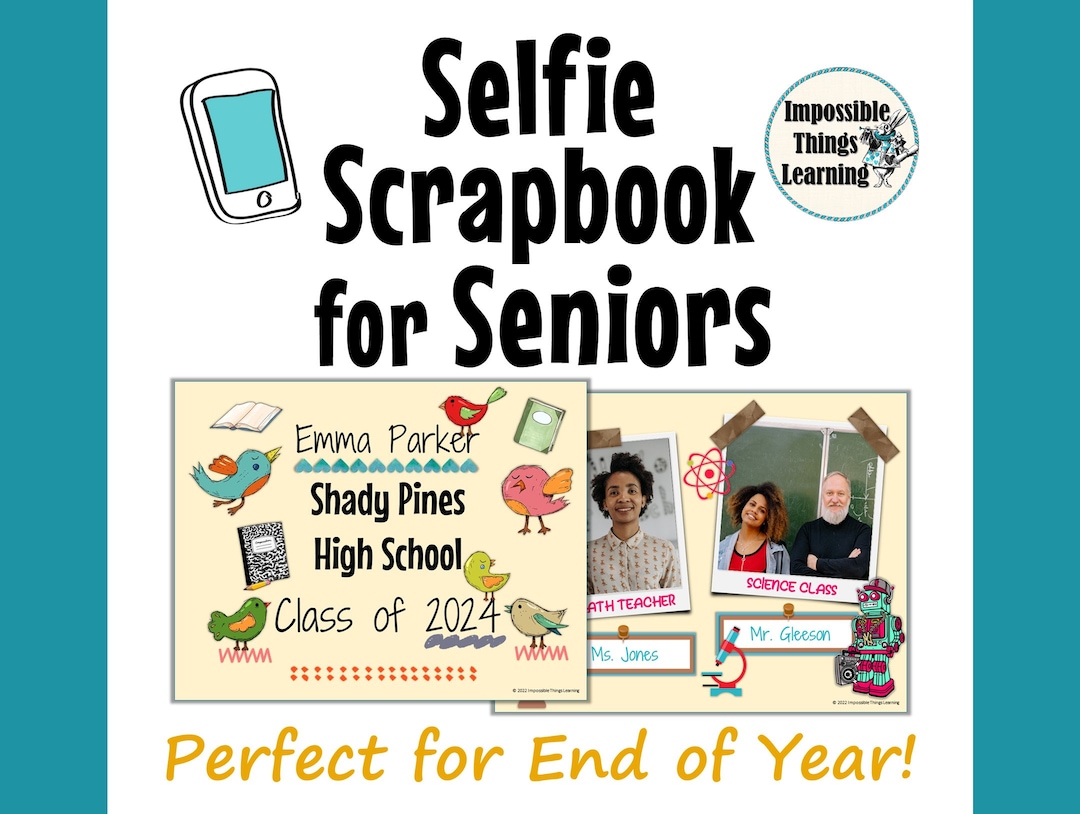 End of the Year Memory Book for Seniors, Digital Memory Book for 12th ...