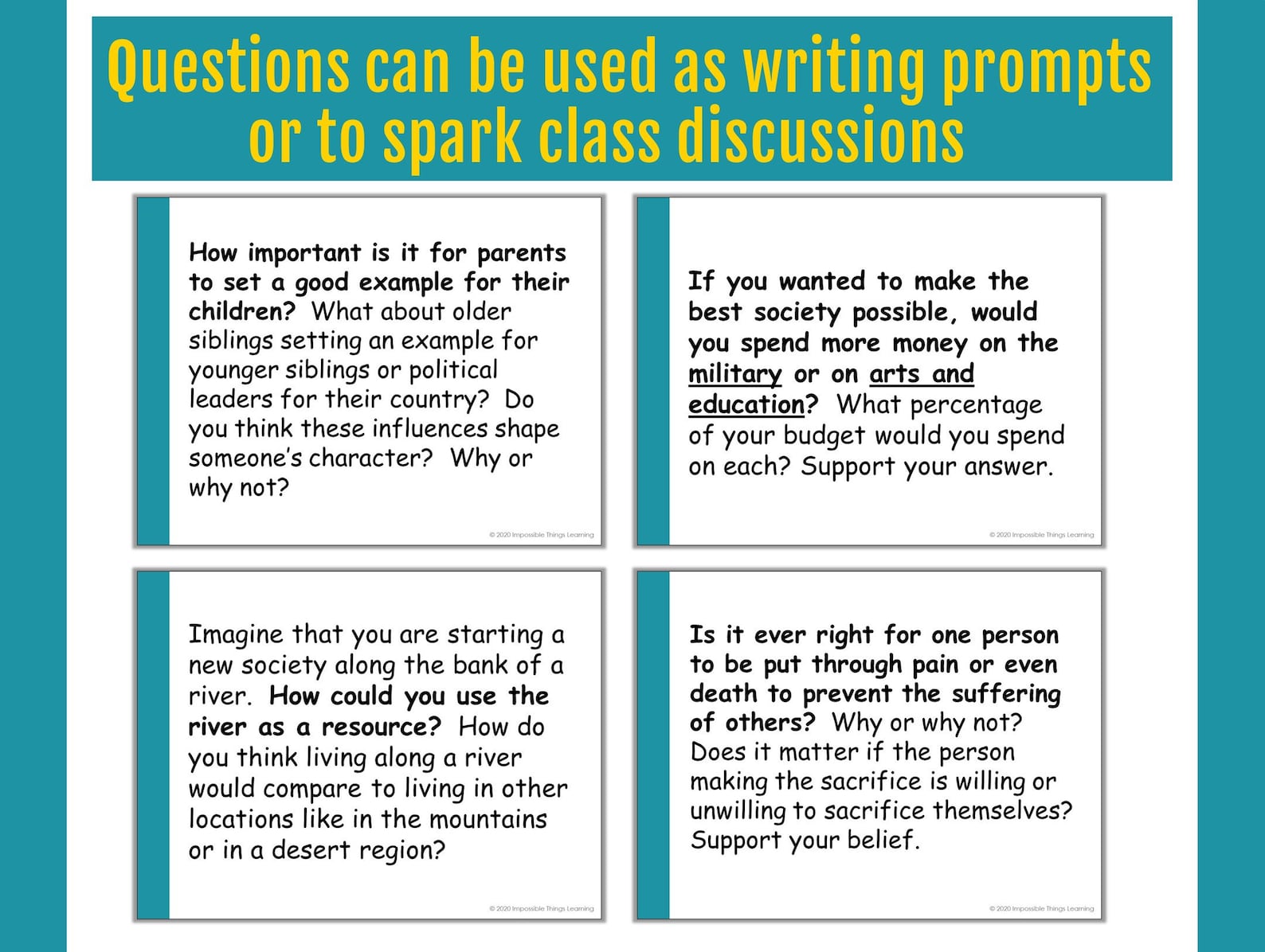 World History Bell Ringers, Discussion Questions & Writing Prompts for ...