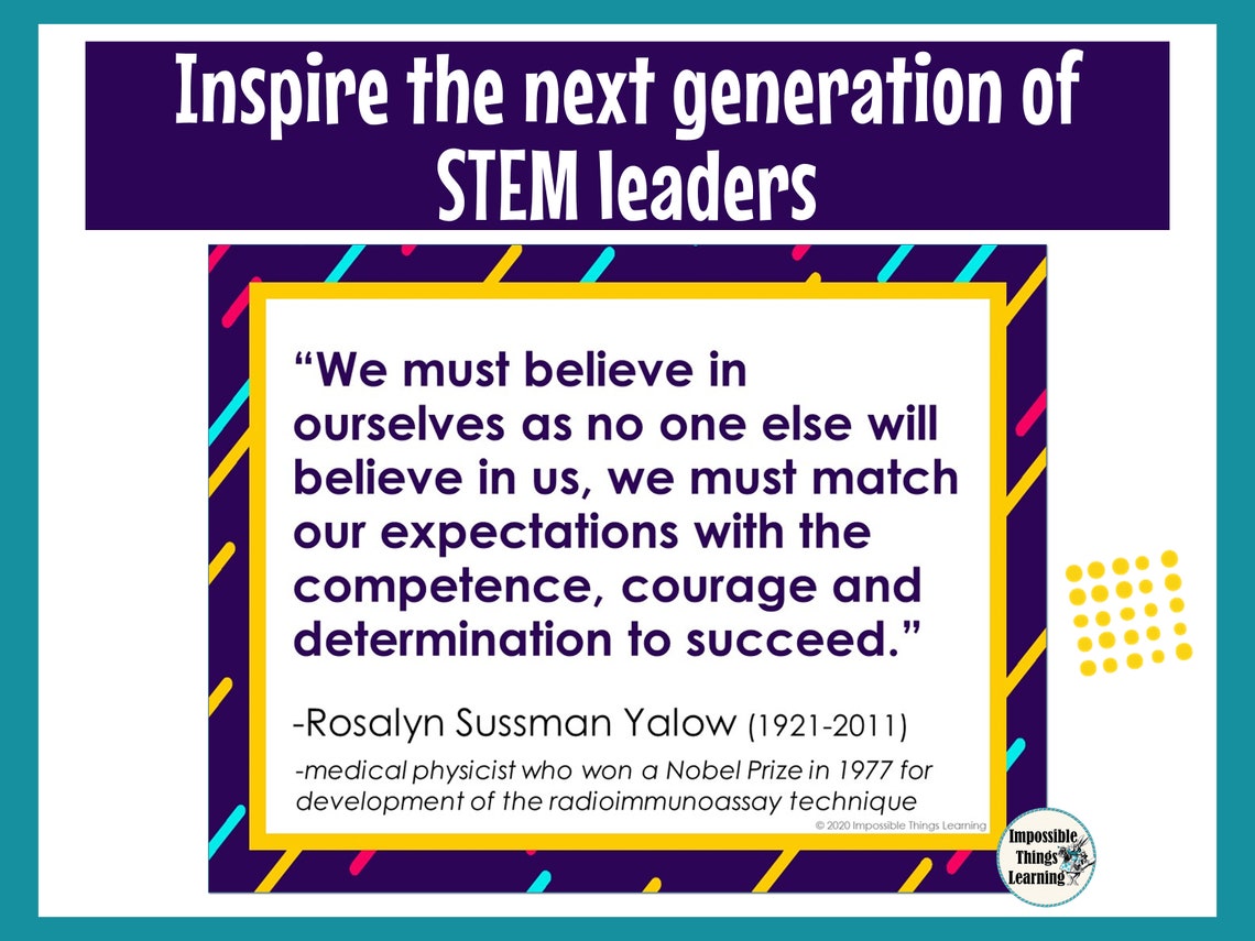 Women’s History Month Posters for Science Classroom With Inspirational ...