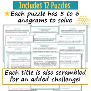 Fairy Tale Anagram Puzzles, Brothers Grimm Reading Activities for Early ...