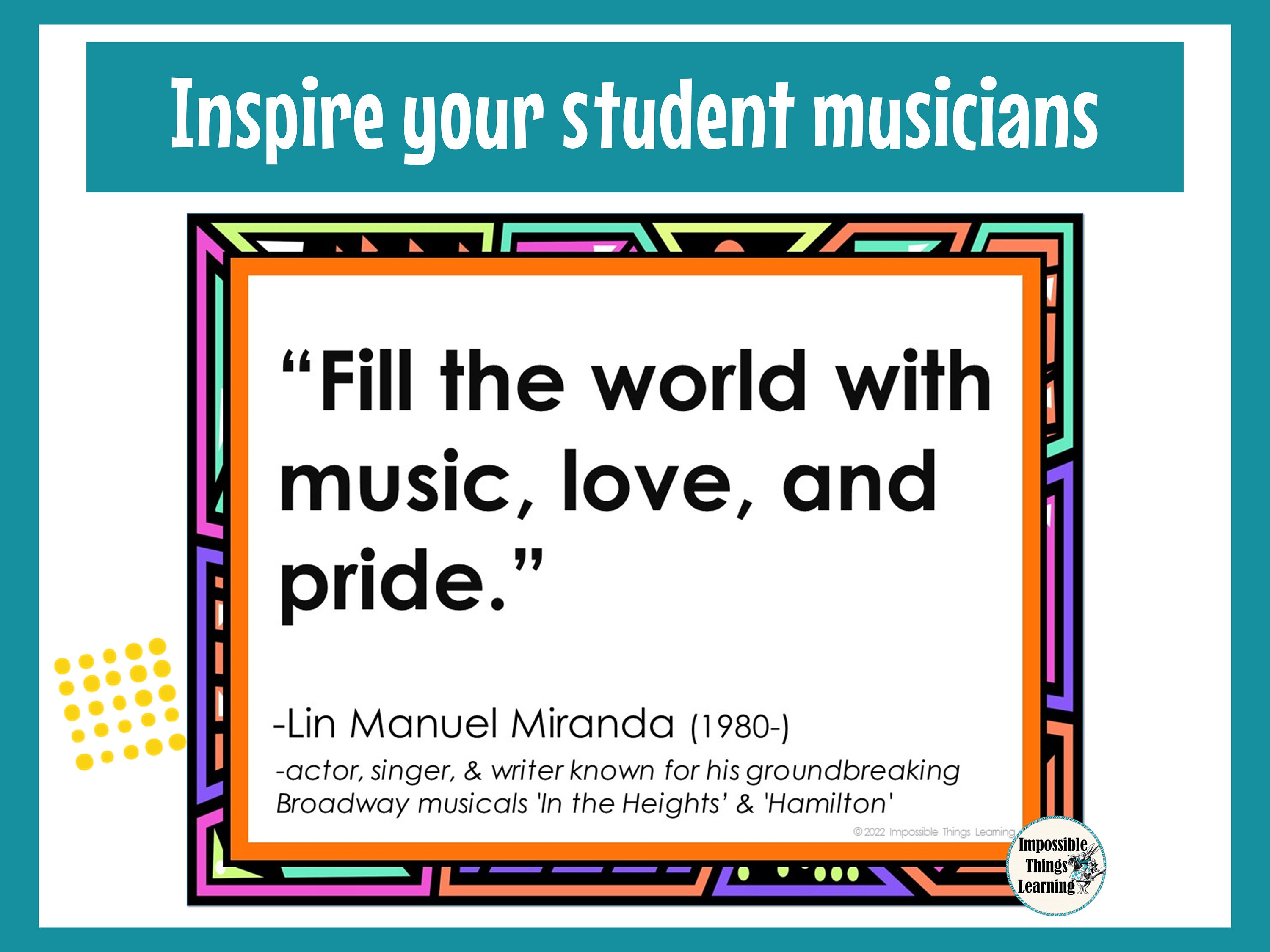 Hispanic Heritage Month Posters for Music Classrooms With Inspirational ...