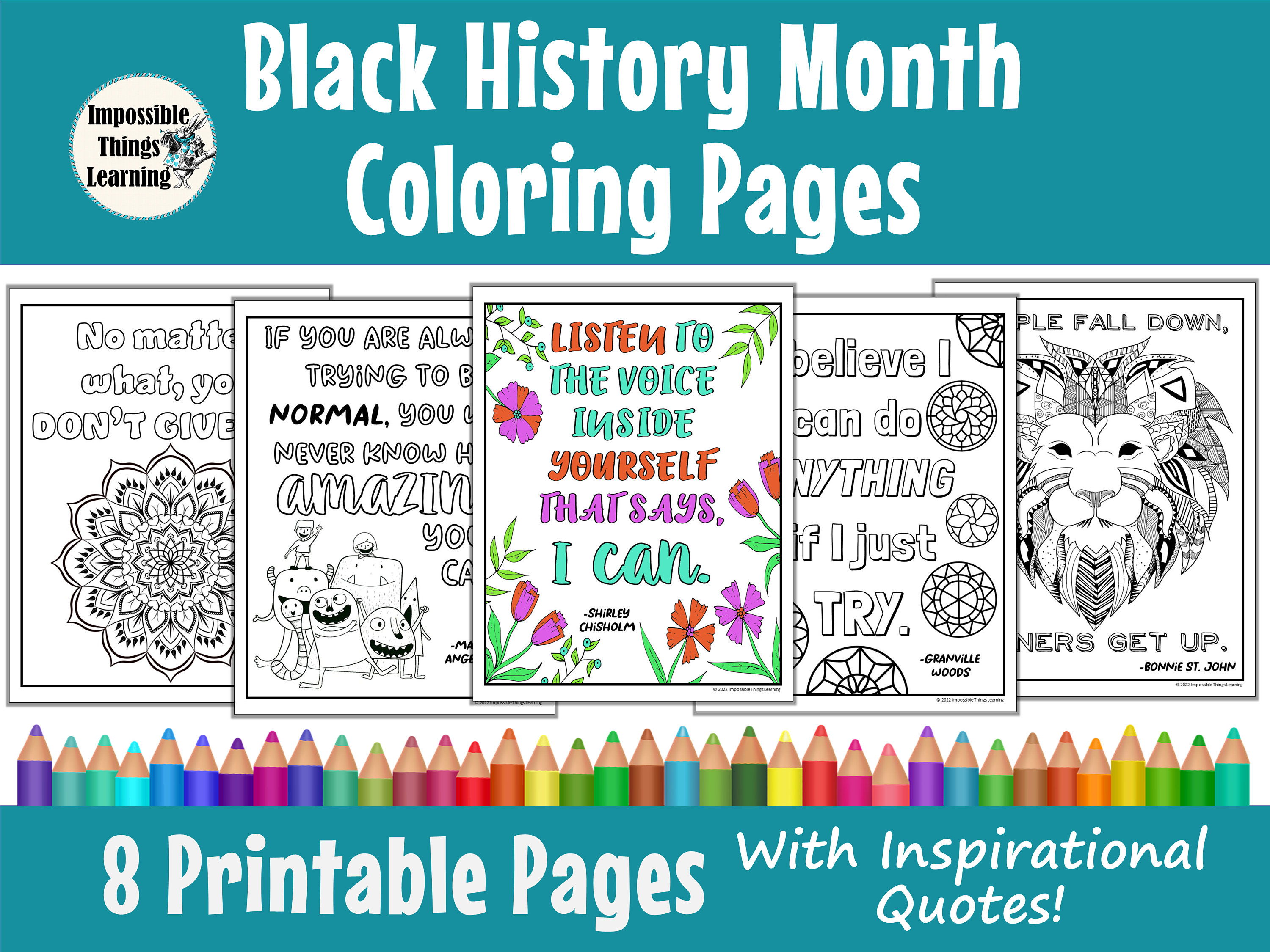 Black History Month Coloring Pages And Printables