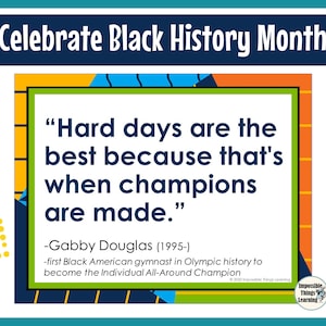 Black History Month Posters for Classroom With Inspirational Quotes ...
