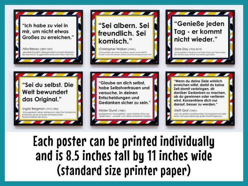 German-american Heritage Month Posters With Inspirational Quotes in ...