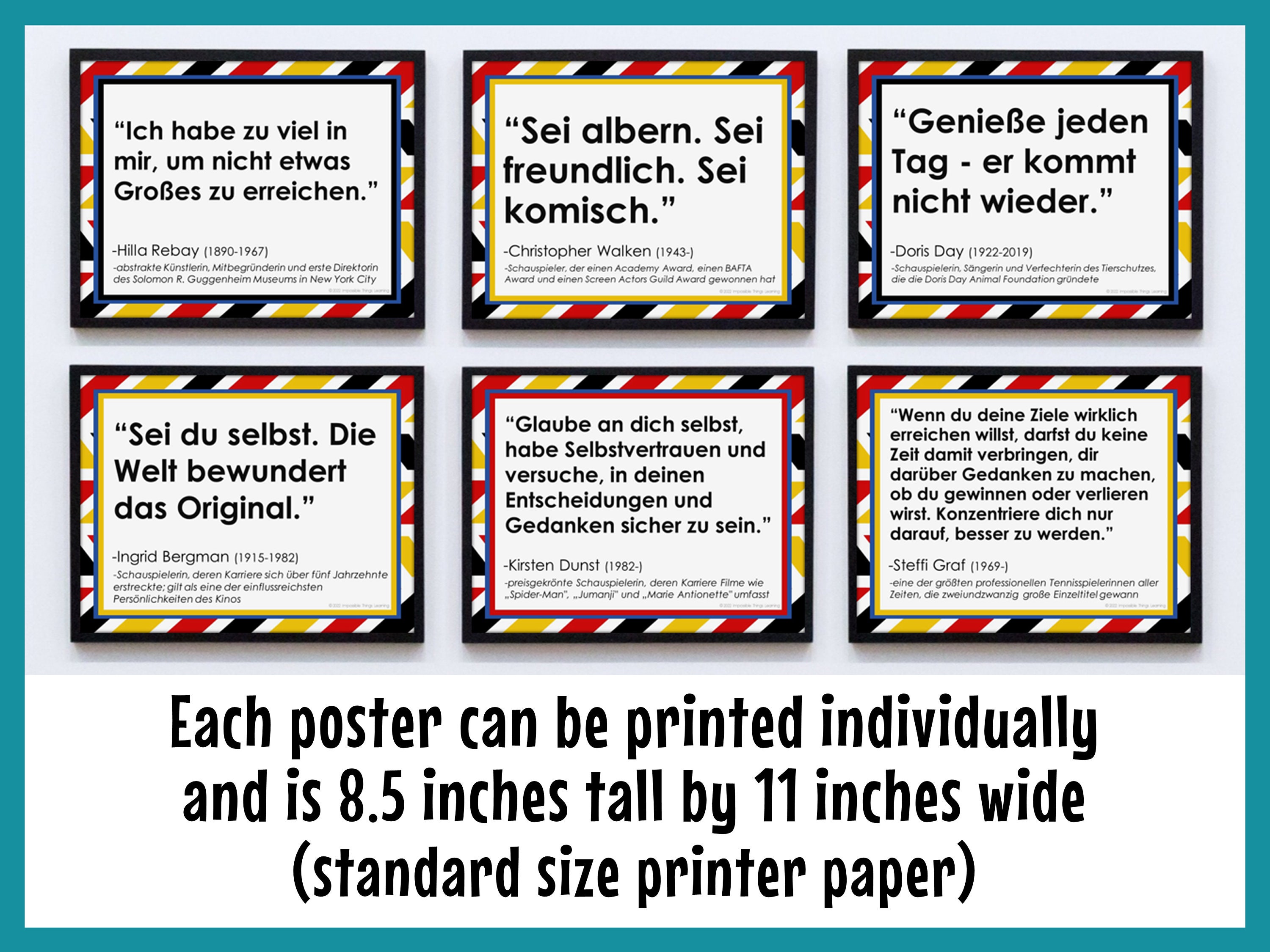 German-american Heritage Month Posters With Inspirational Quotes in ...