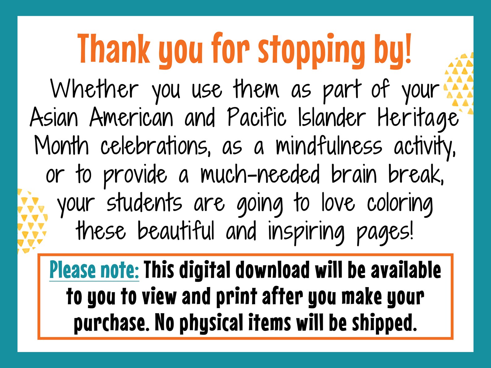 AAPI Heritage Month Coloring Pages: Printables for the Classroom With ...