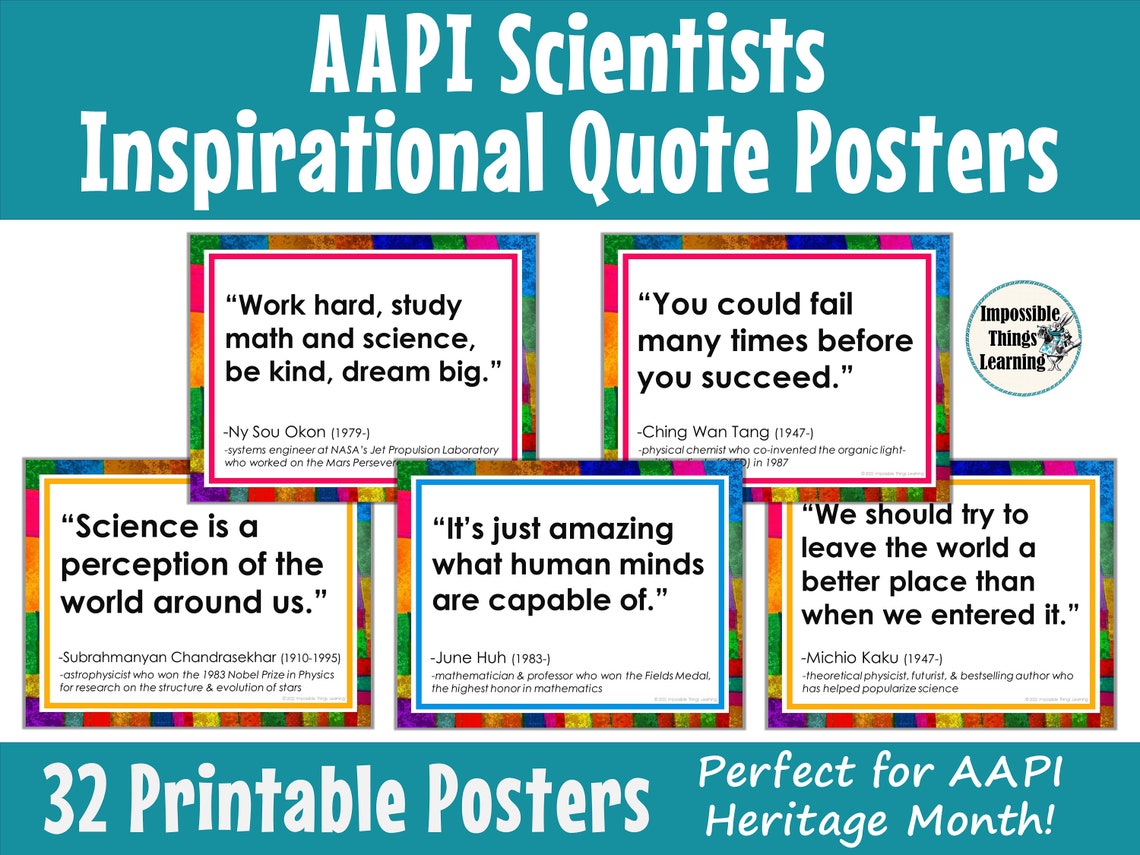 AAPI Heritage Month STEM Posters for Science Classrooms With - Etsy