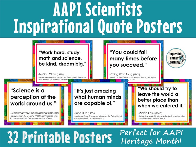 AAPI Heritage Month STEM Posters for Science Classrooms With - Etsy